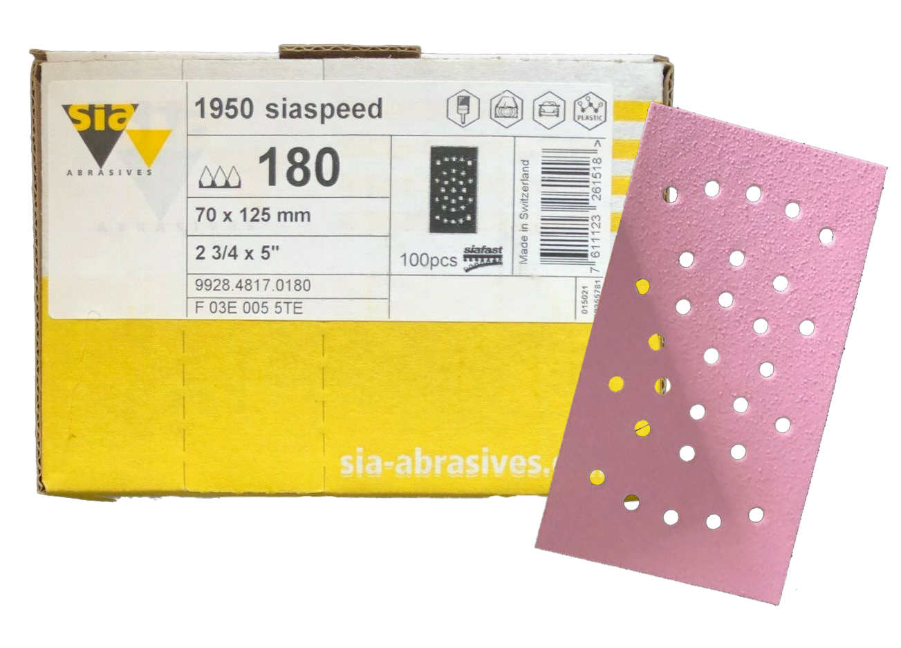 Buy sia Abrasives 1950 siaspeed Sanding Sheets 70mm x 125mm Online