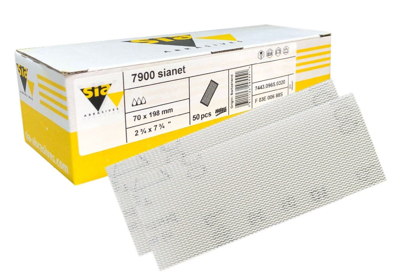 Buy sia Abrasives 7900 sianet Net Sheets 70 x 198mm (50 Pack) Online
