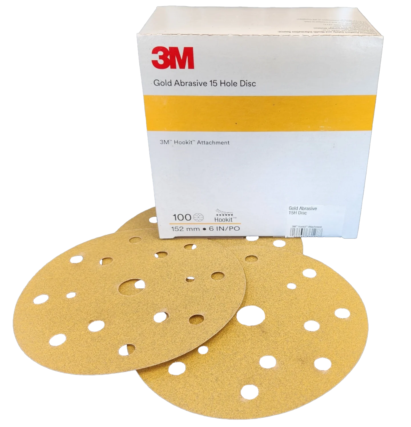 Buy 3M 236U Hookit Gold 15 Hole 6" Discs (100 Pack) Online