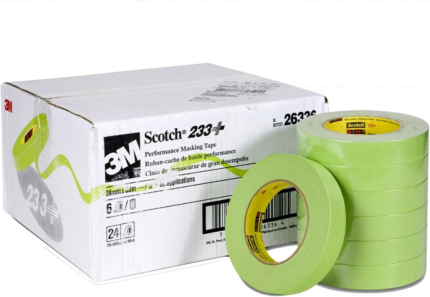 Buy 3M Scotch 233+ Green Performance Masking Tape 24mm x 55m Online