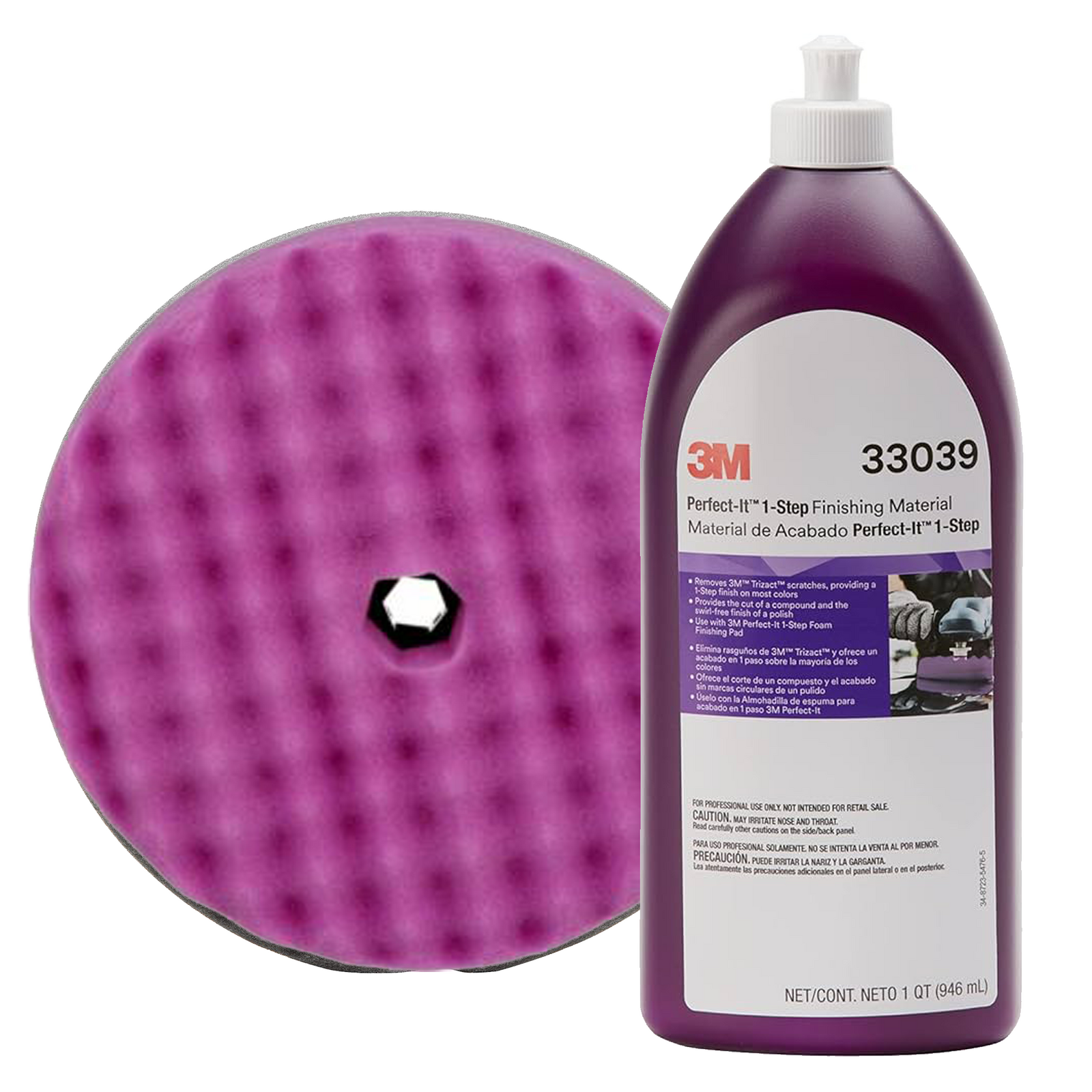 Buy 3M Perfect-It 1-Step Finishing Material 946ml & Purple Quick ...