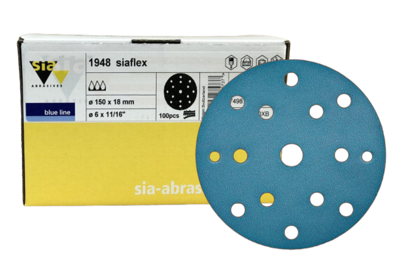 sia Abrasives 1948 siaflex 80 Grit 150mm Sanding Discs (100 Pack)